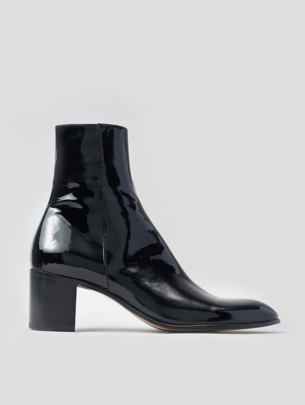 JUAN 60MM ANKLE BOOT IN BLACK PATENT LEATHER