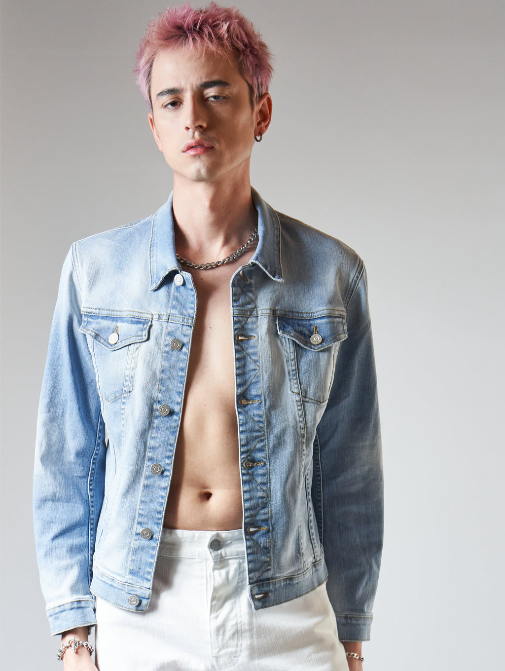 JOEY DENIM JACKET IN LIGHT BLUE - Man