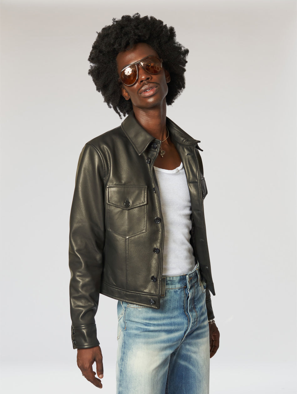 RAMON LEATHER JACKET IN BLACK- Man